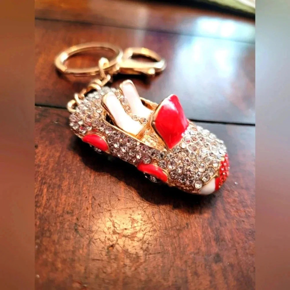 unbranded | Bags | Crystal Embellished Car Keychainbag Charm | Poshmark